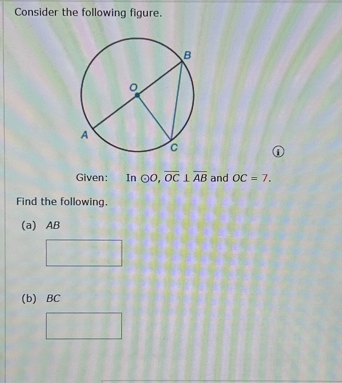 Solved Consider the following figure.(i)Given: In |)??bar | Chegg.com
