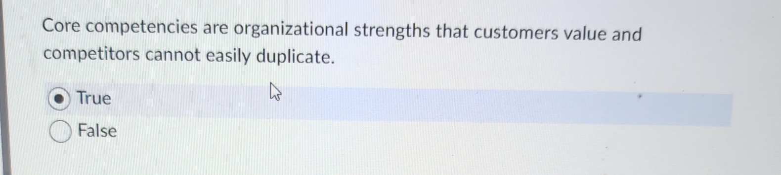 Solved Core competencies are organizational strengths that | Chegg.com