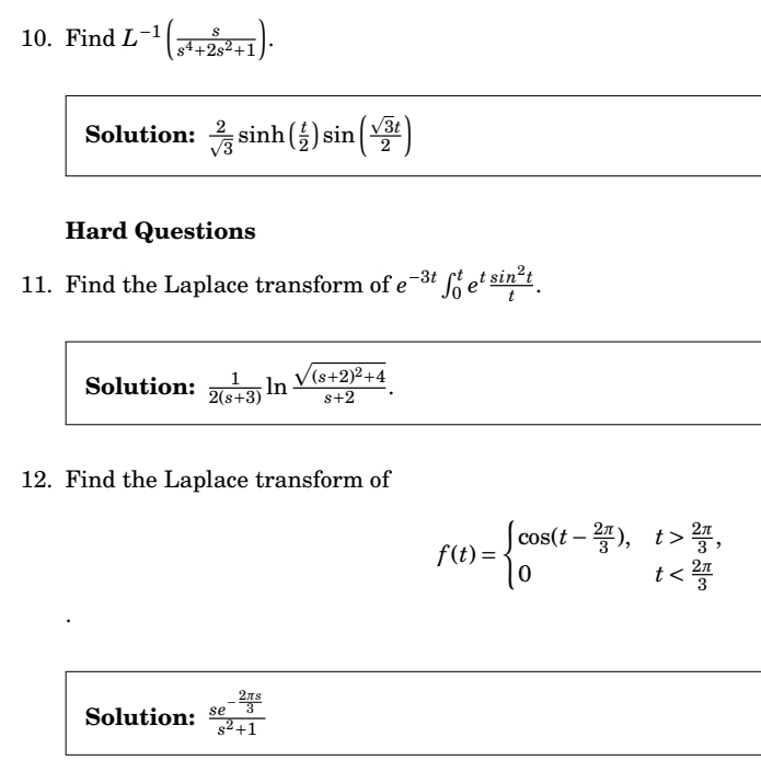 Solved Find L-1(ss4+2s2+1).Solution: | Chegg.com