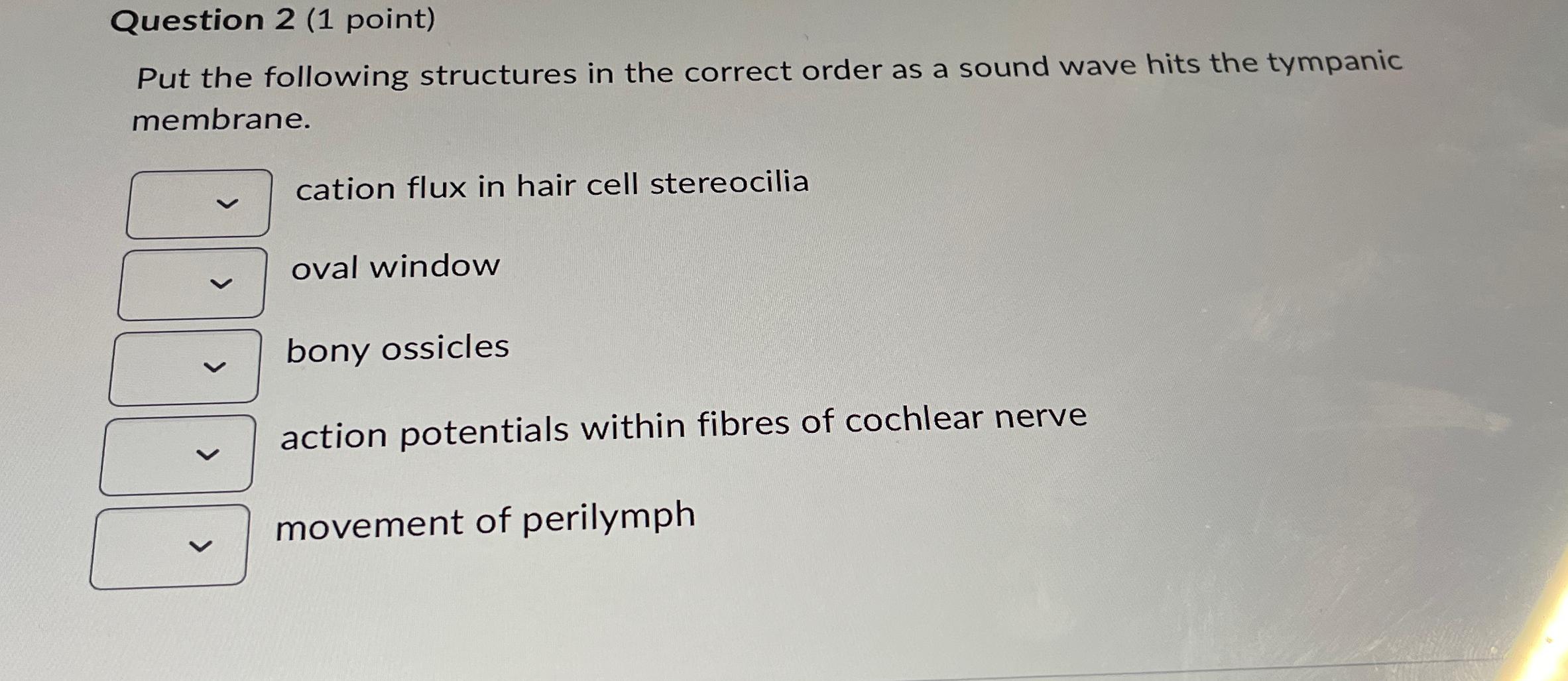 Solved Question 2 (1 ﻿point)Put the following structures in | Chegg.com