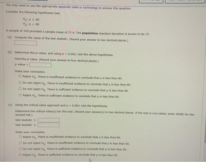Solved You may need to use the appropriate appendix table or | Chegg.com