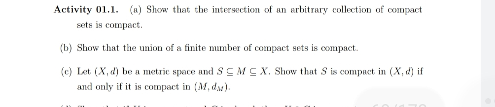 Solved Activity 01.1. (a) ﻿Show that the intersection of an | Chegg.com