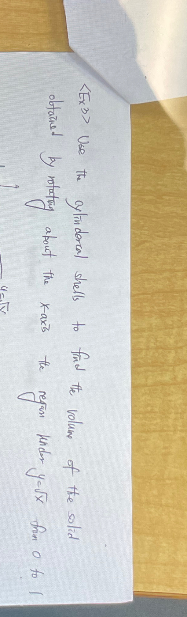 Solved 〈Ex3> ﻿Use the gylindercal shells to find the volume | Chegg.com