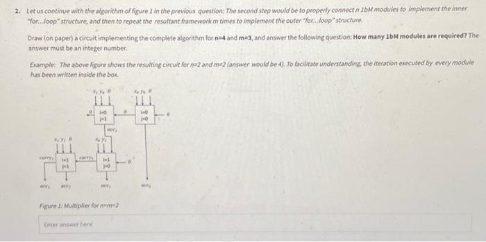 Solved 2. Let us continue with the algorithm of figure 1 in | Chegg.com