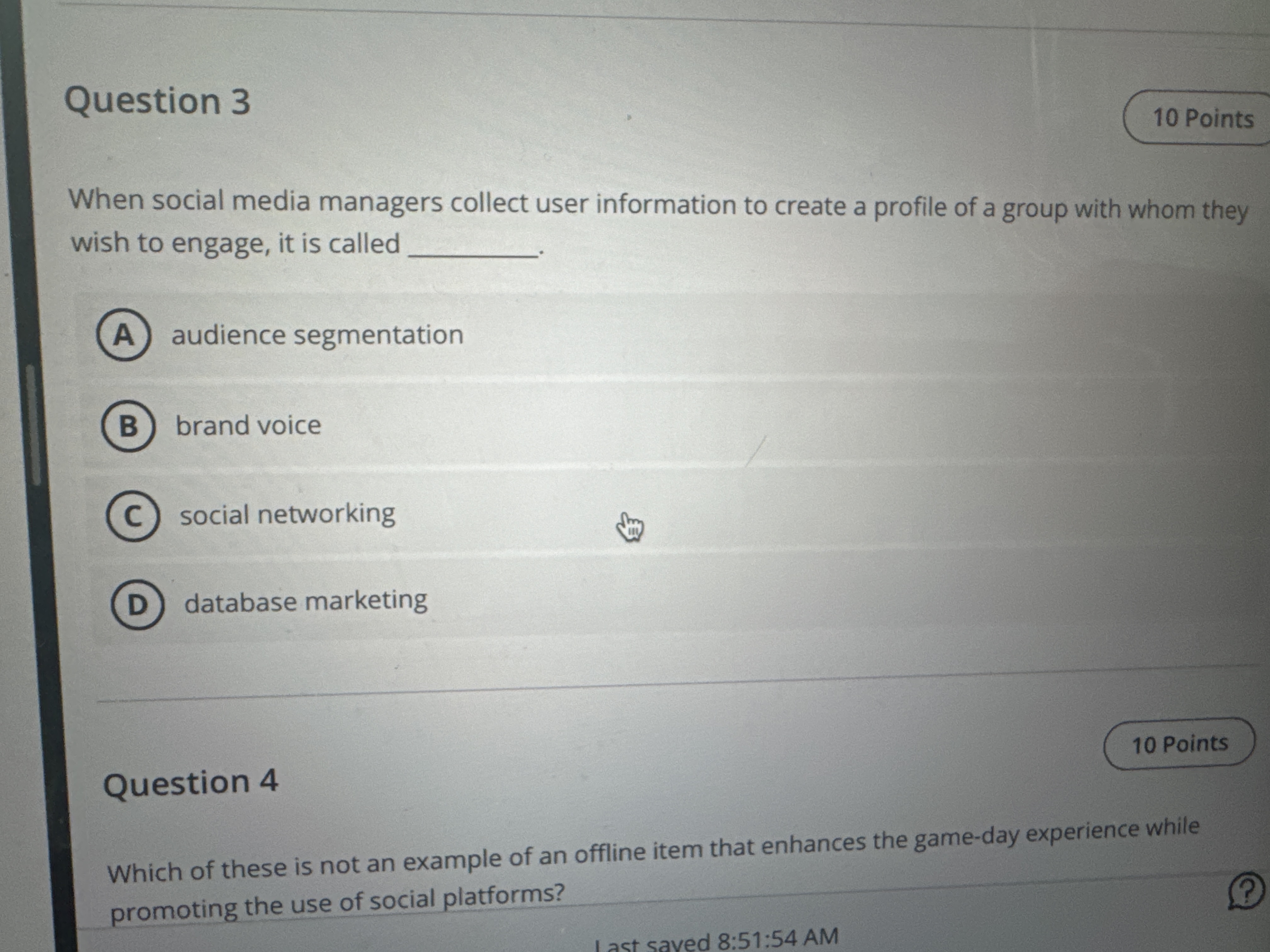 Solved Question 3When social media managers collect user | Chegg.com
