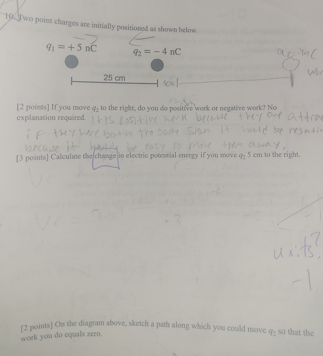 Solved Two point charges are initially positioned as showrm | Chegg.com