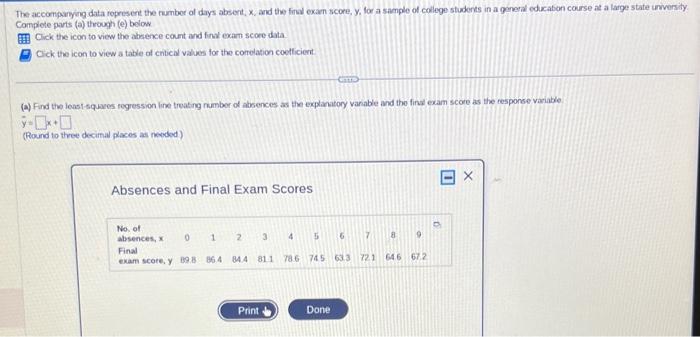 Solved Complete parts (a) through (e) below Quck the icon to | Chegg.com
