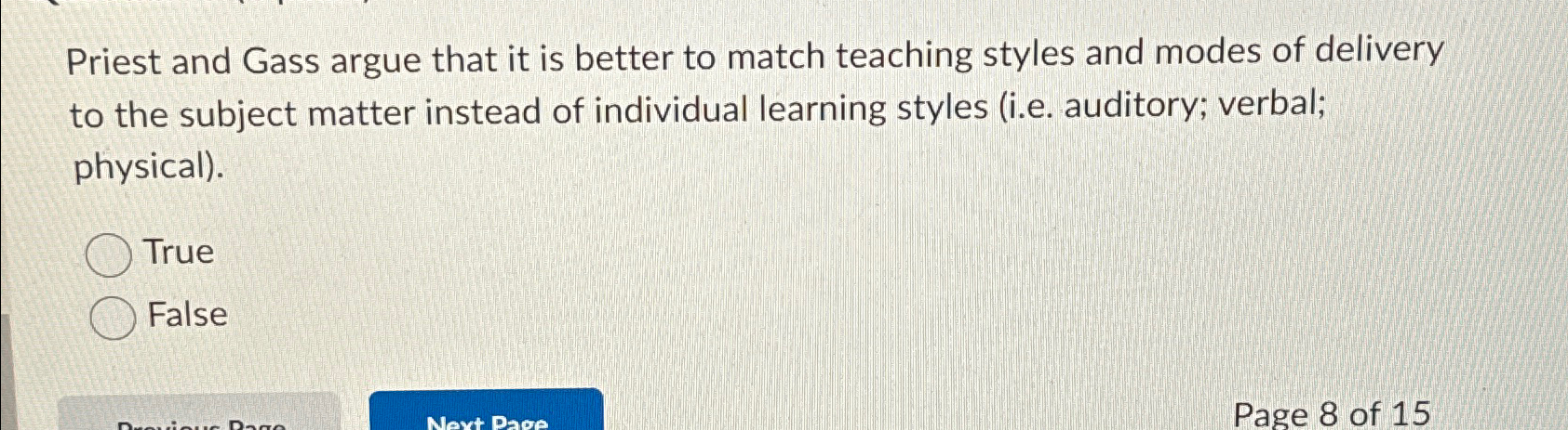 Solved Priest and Gass argue that it is better to match | Chegg.com