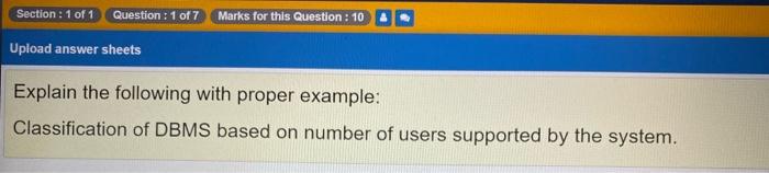 Solved Section 1 Of 1 Question 1 Of 7 Marks For This