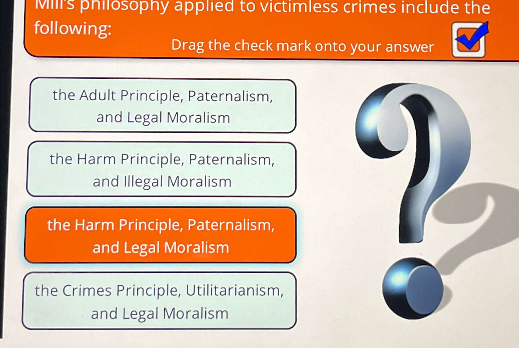 IVIII's pnilosophy applied to victimless crimes | Chegg.com