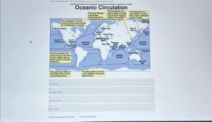 Oceanic Circulation Refer to the diagram below. | Chegg.com