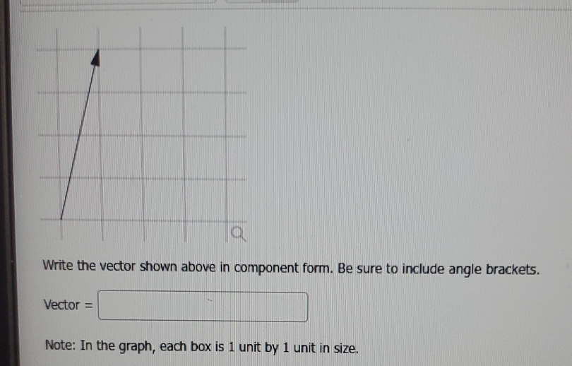 Solved Write the vector shown above in component form. Be | Chegg.com