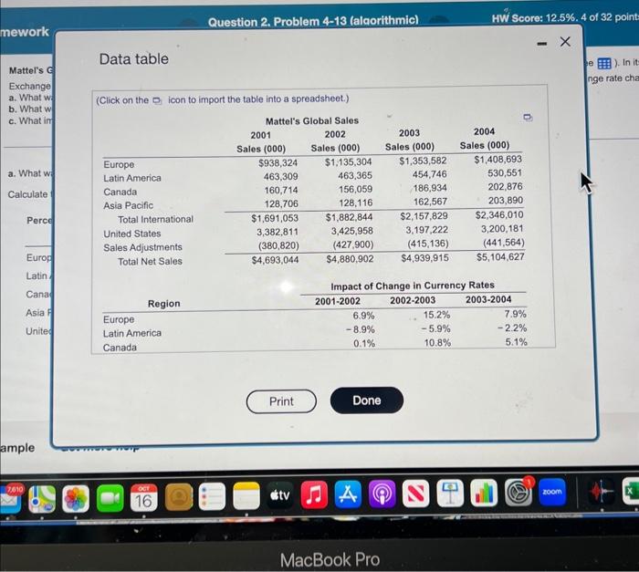 Solved Data table (Click on the D icon to import the table | Chegg.com