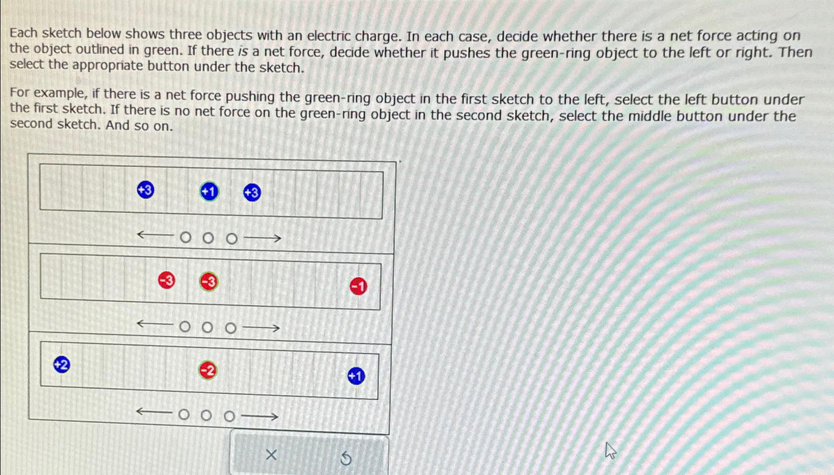 Solved Each sketch below shows three objects with an | Chegg.com