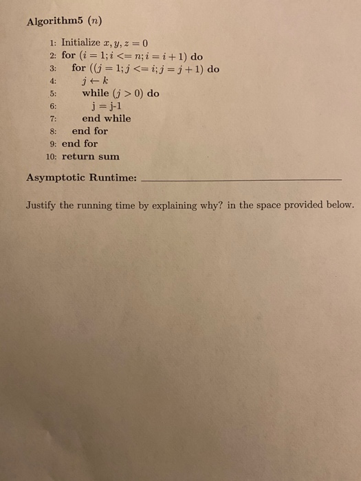 Solved Big Oh notation questions. Just need help identifying | Chegg.com