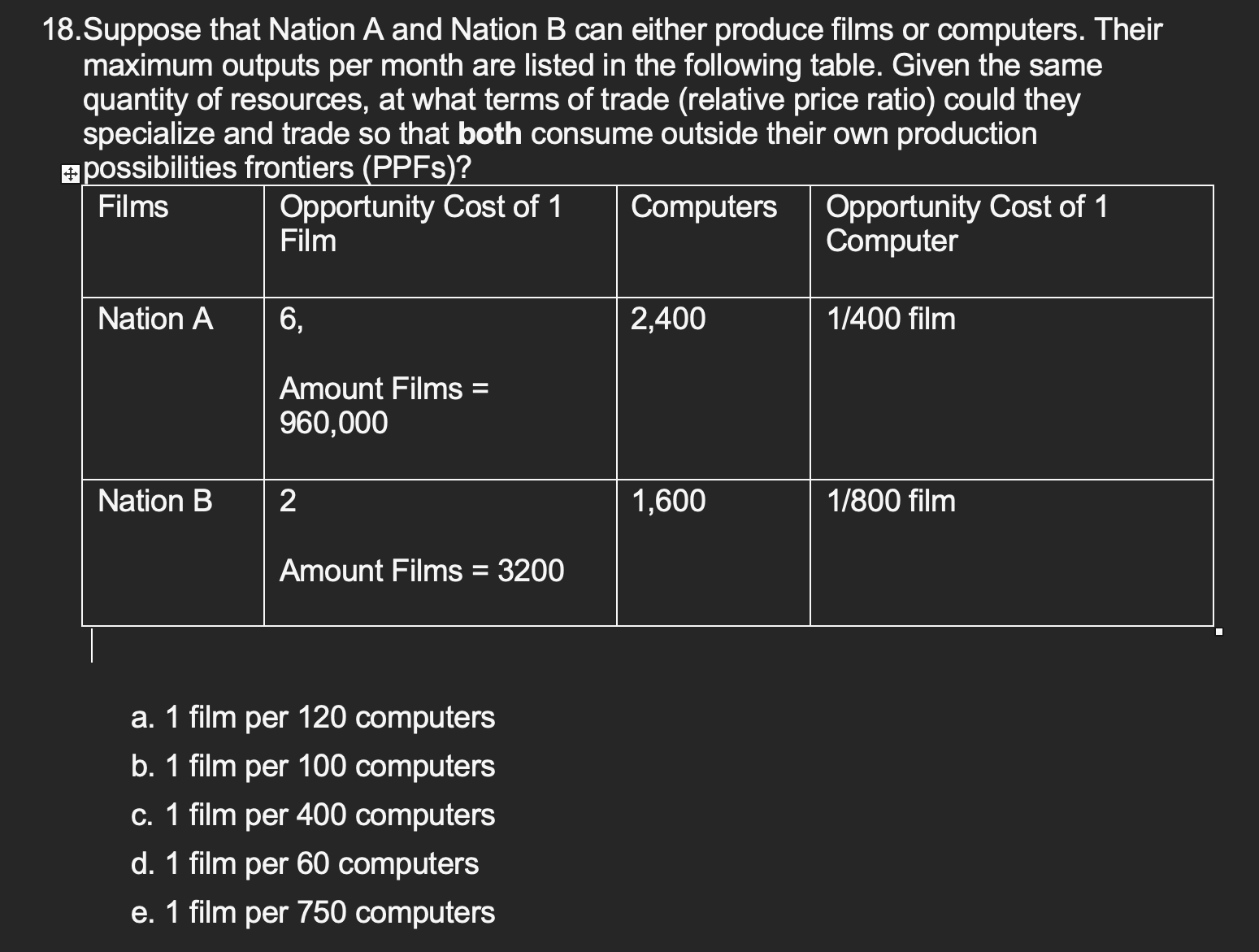 Solved 18.Suppose that Nation A and Nation B can either | Chegg.com