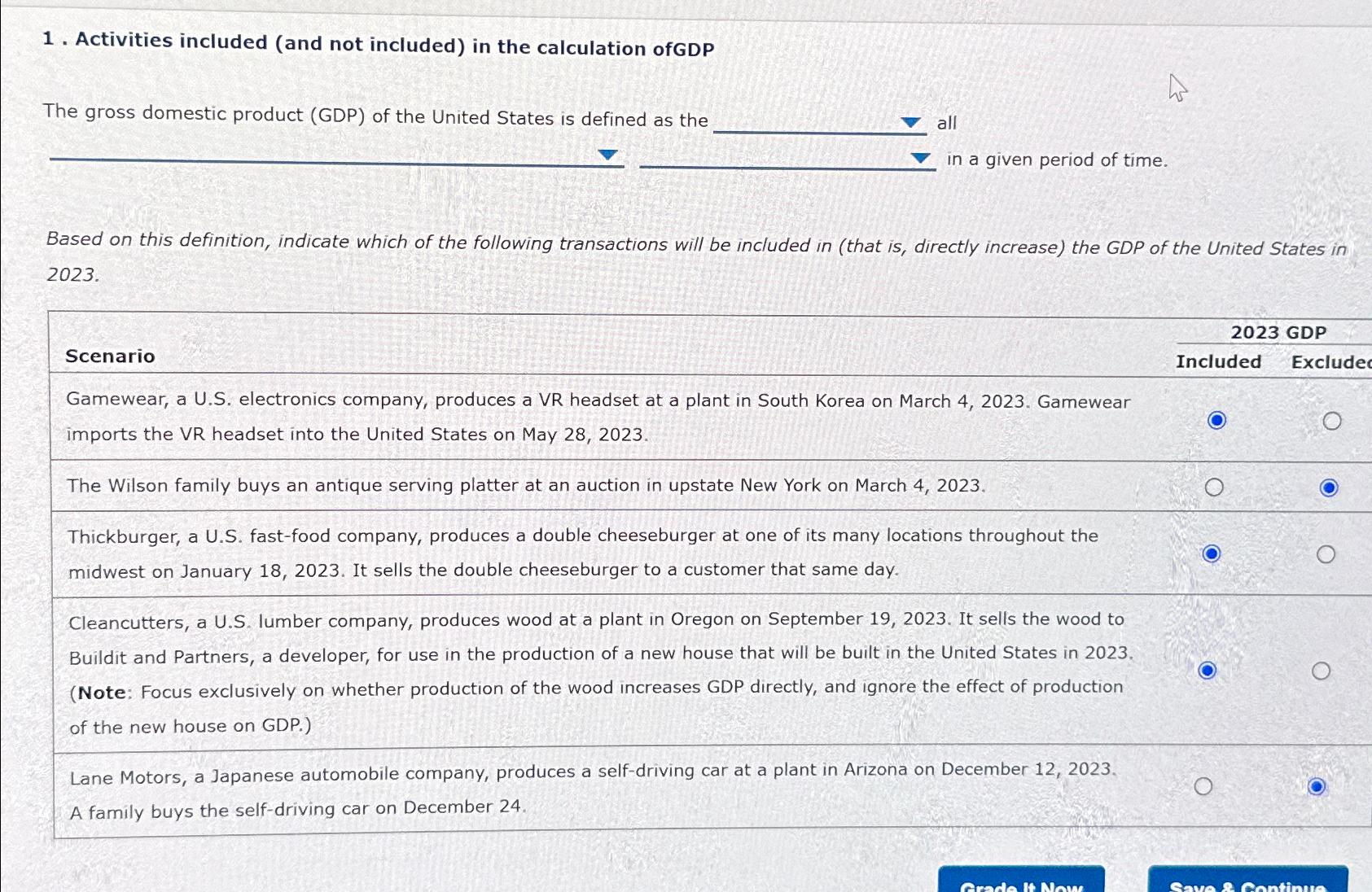 Solved Activities included (and not included) ﻿in the | Chegg.com