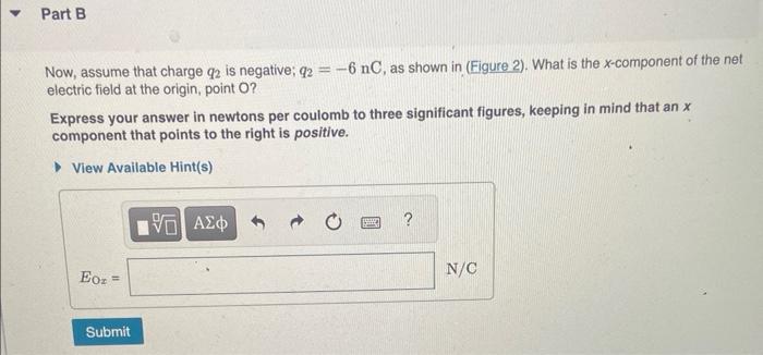 Solved Two point charges are placed on the x axis as shown | Chegg.com