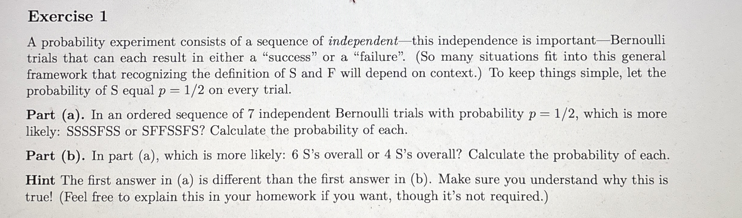 Solved Exercise 1A probability experiment consists of a | Chegg.com