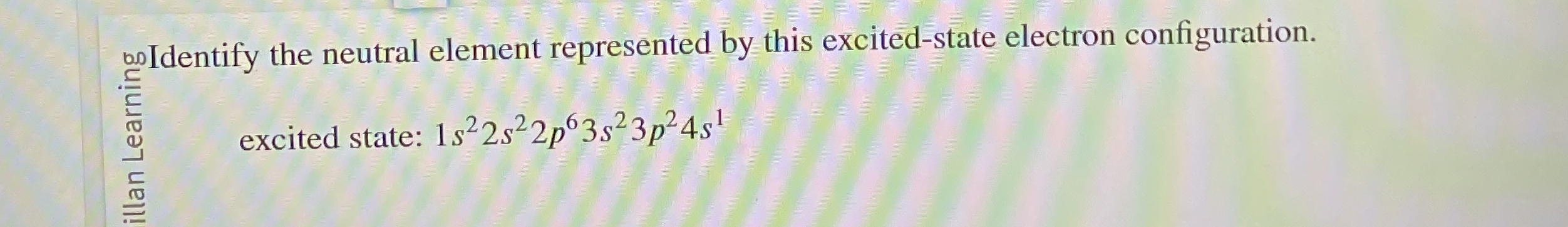 Solved ondentify the neutral element represented by this | Chegg.com