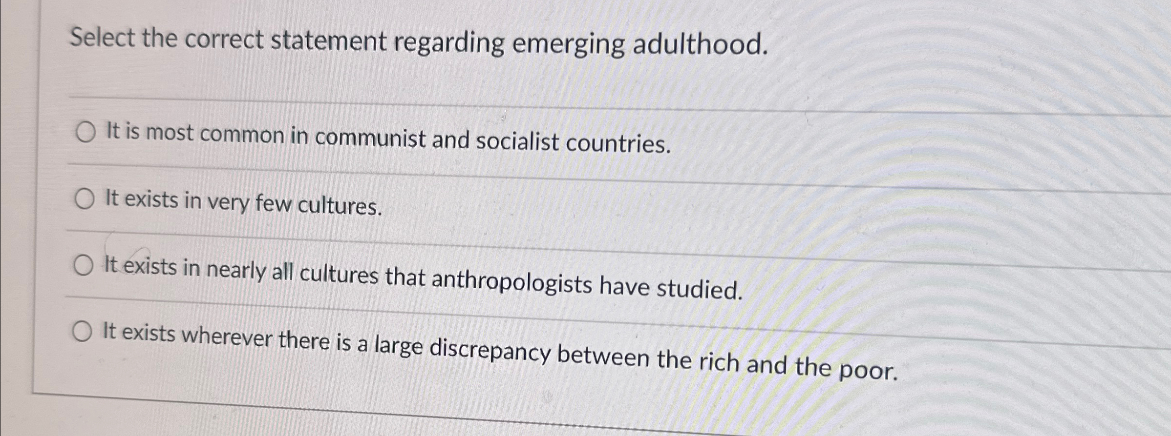 Solved Select the correct statement regarding emerging | Chegg.com