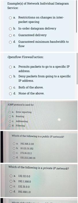 Solved Example(s) of Network Individual Datagram Service: O | Chegg.com