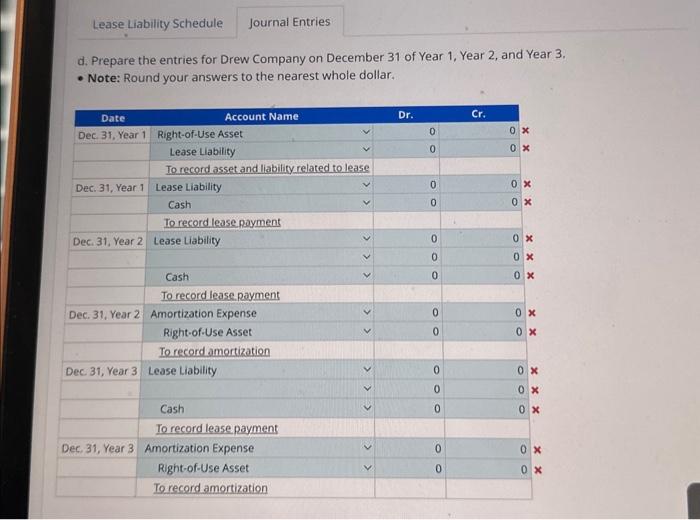 Solved Recording Entries for Finance Lease-No Residual, | Chegg.com