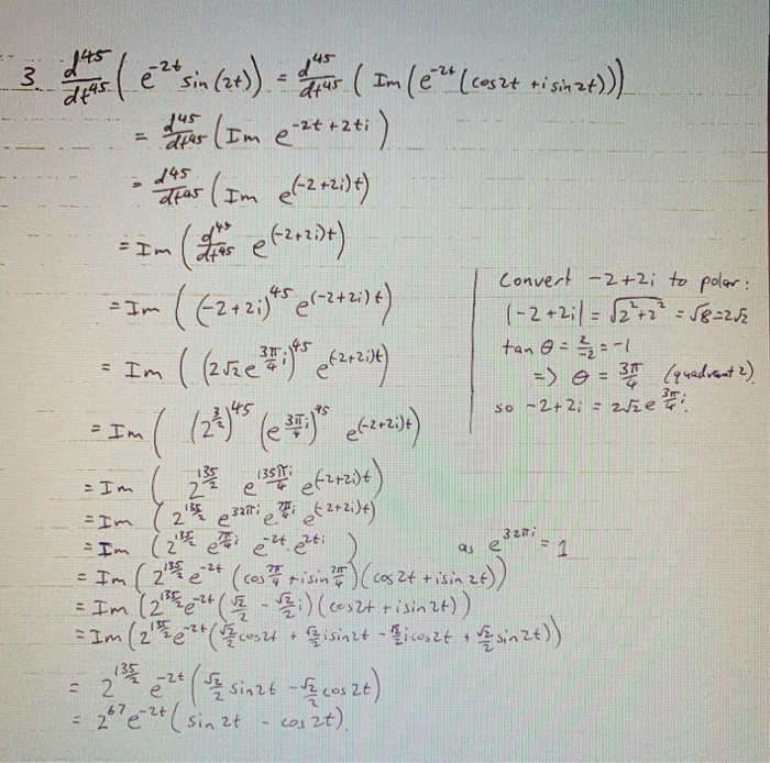 Solved Must use Complex Exponential method to solve, regular | Chegg.com