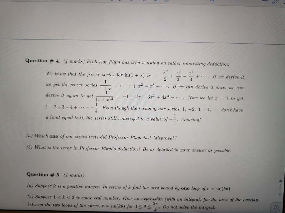 Solved HC + + 1 Question # 4. (4 marks) Professor Plum has | Chegg.com