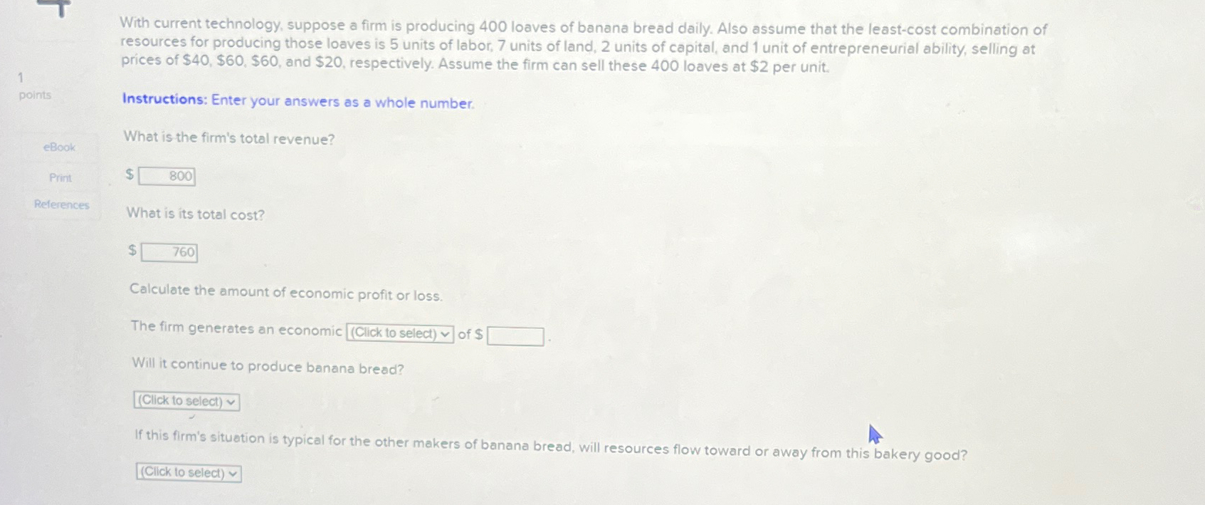 Solved With current technology, suppose a firm is producing | Chegg.com