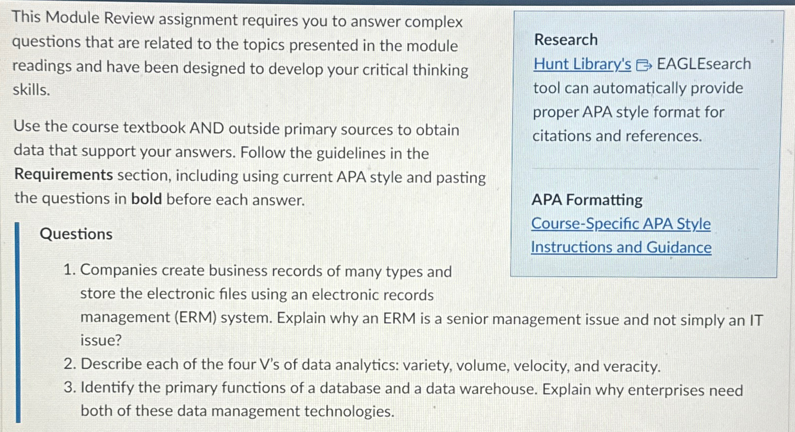 Solved This Module Review assignment requires you to answer | Chegg.com