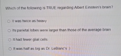Solved Which of the following is TRUE regarding Albert | Chegg.com