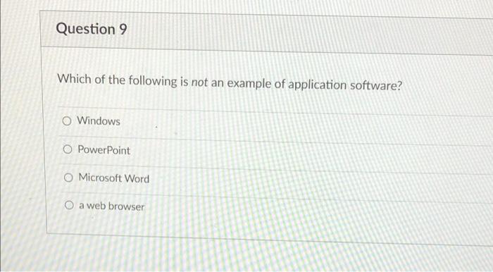 Solved ion 9 Which Of The Following Is Not An Example Chegg