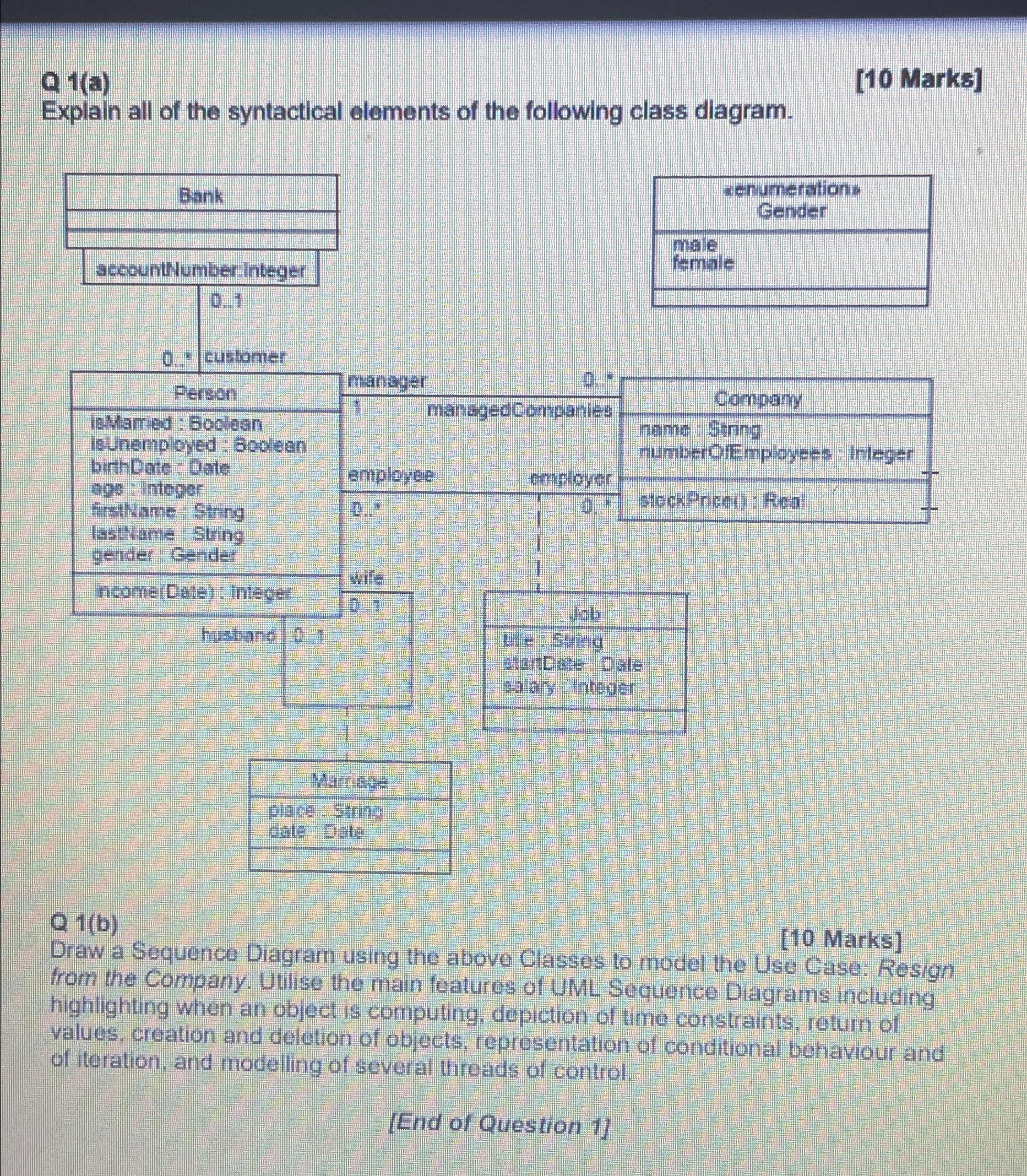Solved Q 1(a)[10 ﻿Marks]Explain all of the syntactical | Chegg.com