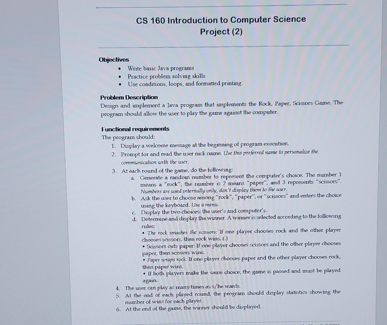 Solved Objectives - Write basic Java programs - Practice | Chegg.com