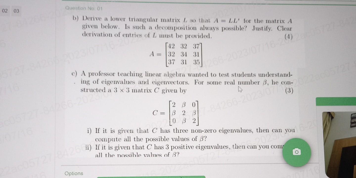 Solved given below. Is such a decomposition always possible? | Chegg.com