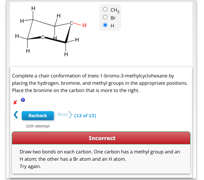 Solved Complete a chair conformation of | Chegg.com