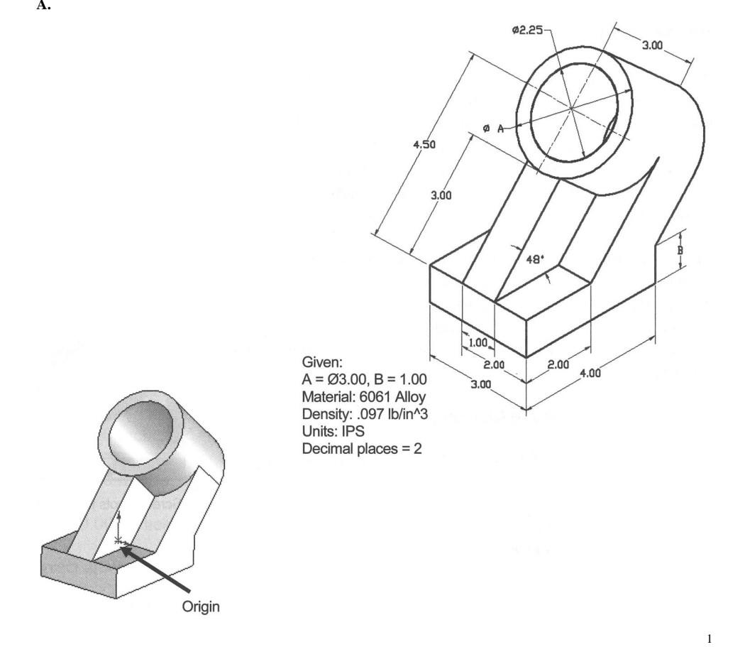 Redraw the following three objects as SolidWorks | Chegg.com