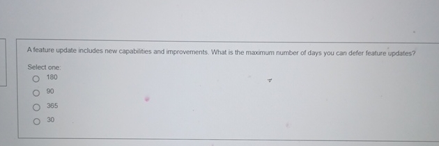Solved A feature update includes new capabilities and | Chegg.com