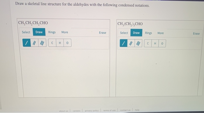 Solved Draw a skeletal line structure for the aldehydes with | Chegg.com