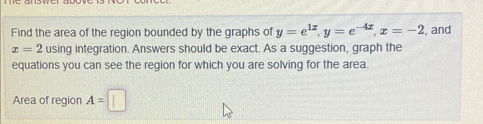 Solved Find the area of the region bounded by the graphs of | Chegg.com
