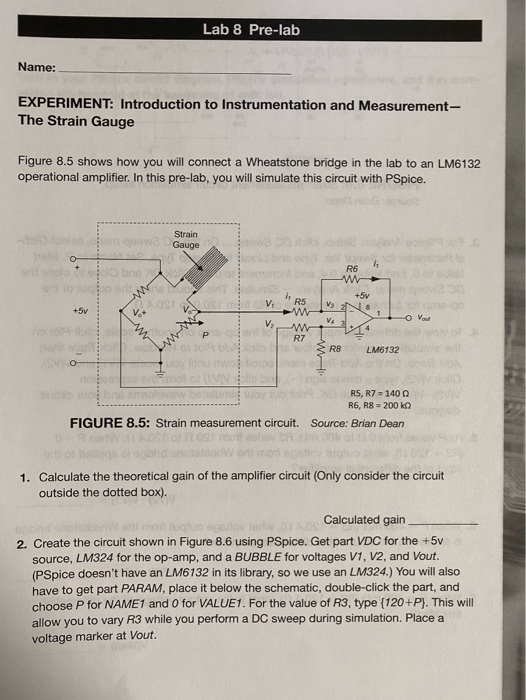 Lab 8 Pre-lab Name: EXPERIMENT: Introduction to | Chegg.com