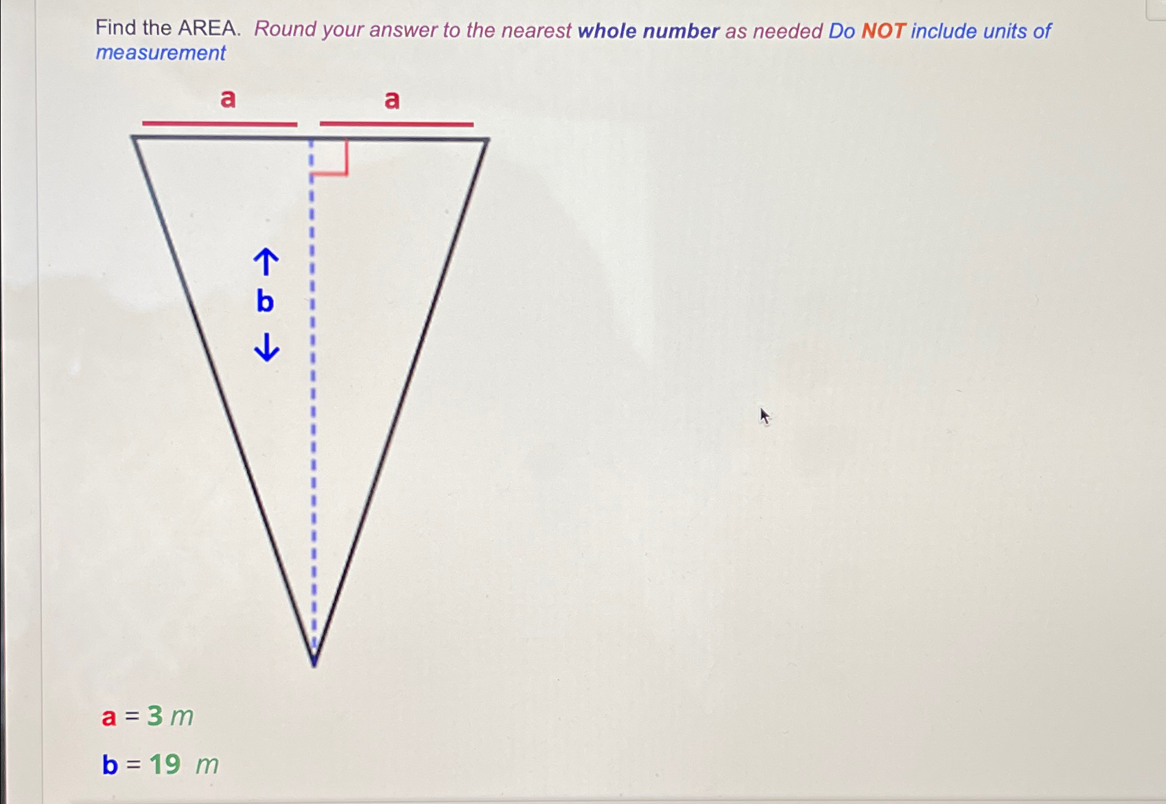 Solved Find the AREA. Round your answer to the nearest whole | Chegg.com