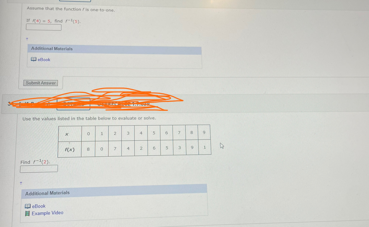 Solved Assume that the function f ﻿is one-to-one.If f(4)=5, | Chegg.com