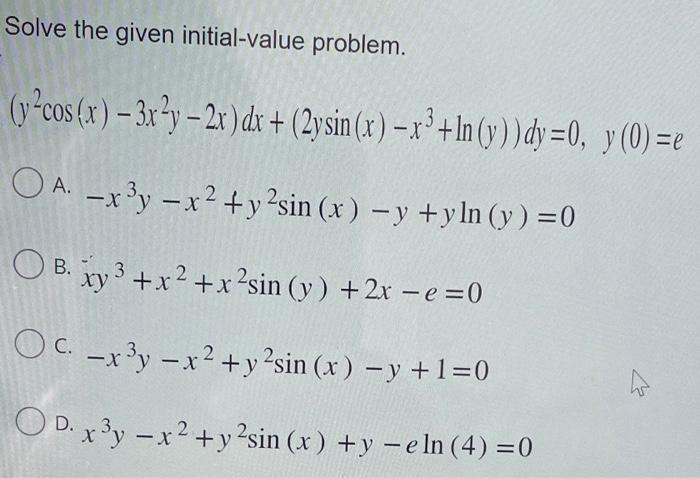 Solved Solve the given initial-value problem. | Chegg.com