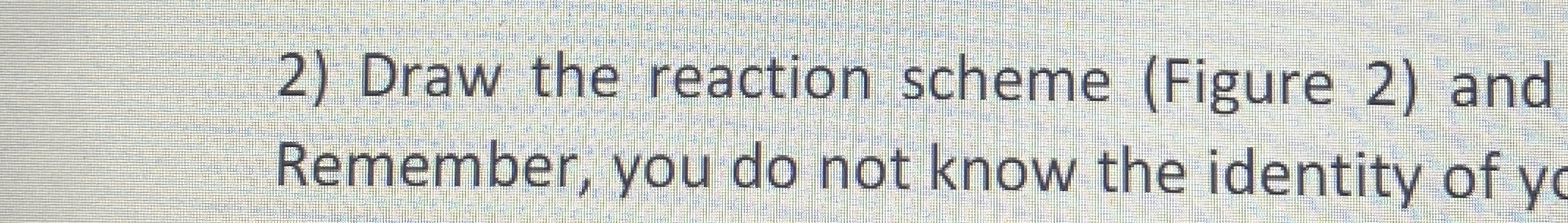 Draw the reaction scheme (Figure 2) ﻿and Remember, | Chegg.com