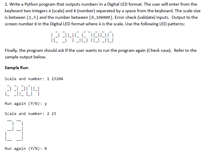 def get_digit_patterns(): ﻿ return [ | Chegg.com