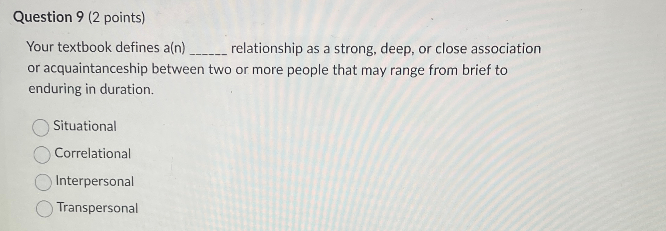 Solved Question 9 (2 ﻿points)Your textbook defines a(n) | Chegg.com