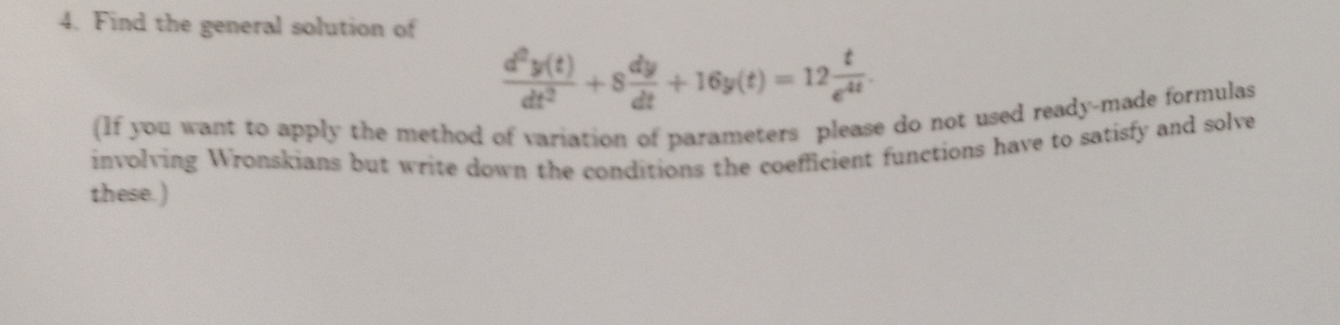 Solved Find the general solution | Chegg.com