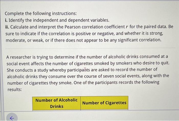 Solved Complete the following instructions: i. Identify the | Chegg.com